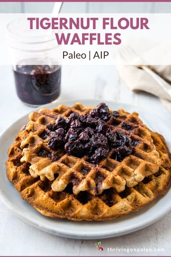 Tigernut Flour Waffles With Blueberry Syrup (Paleo, AIP) - Thriving ...